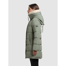 Khujo Damen Steppmantel "Kelsi", gr&uuml;n, Basic, Gr. M, Obermaterial: 85% Polyester, 15% Baumwolle. Innenfutter: 100% Nylon. Wattierung: 100% Polyester,