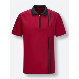 CLASSIC Herren Poloshirt "Poloshirt", rot, Gr. 48, gemustert, mehrfarbig, unifarben, 100% Baumwolle, Shirts
