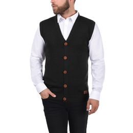 Blend Herren Pullunder "BHLennardo", schwarz, Gr. S, unifarben, Feinstrick, 50% Baumwolle, 50% Polyacryl, Pullover, Stilvoller Pullunder mit