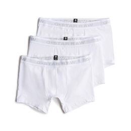 G-Star Raw G-STAR Herren Trunk "Boxer-Shorts 3 Pack", Gr. XSwei&szlig;, wei&szlig;, wei&szlig;, Obermaterial: 95% Baumwolle, 5% Elasthan, Unterhosen