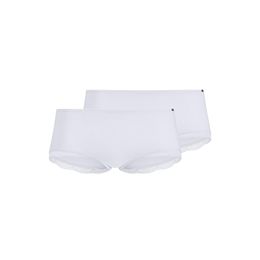 Skiny Damen Panty "Panty Classic Cotton 2er Pack", Gr. S, wei&szlig;, Obermaterial: 94% Baumwolle CO. 6% Elasthan EL., Unterhosen