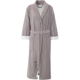 G&ouml;zze Unisex-Bademantel G&Ouml;ZZE, L:125cm, grau, Baumwoll-Mix, Hausm&auml;ntel, "Turin, ideal f&uuml;r Sauna & Spa, Hotelbademantel, Morgenmantel", f&uuml;r Damen & Herren,