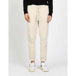 Cordhose Gang "94AMELIE JOGGER", Damen, Gr. 32, N-Gr, ecru, Cord, Obermaterial: 60% Baumwolle, 38% Lyocell, 2% Elasthan, unifarben, relaxed fit, Hosen Cordhose, mit Tunnelzug am Bund