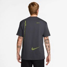 Nike Herren Langarmshirt "U NSW TEE M90 SWOOSH SPORT", grau, Gr. XL, Obermaterial: 100% Baumwolle, Shirts