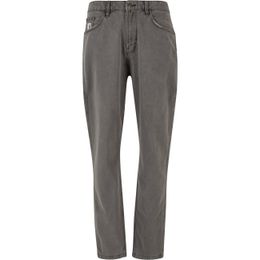 Karl Kani Herren Bequeme Jeans "Karl Kani Herren KK Small Signature Tapered Five Pocket Denim"light grau, Gr. 28, unifarben, 100% Baumwolle, Jeans