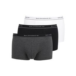 Baldessarini Herren Boxer "Monaco", Gr. 4, grau, Single Jersey, Obermaterial: 95% Baumwolle, 5% Elasthan, meliert, unifarben, Unterhosen, Breiter