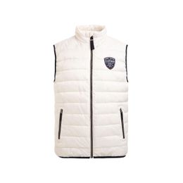 CAMP DAVID Herren Steppweste, wei&szlig;, Gr. S, bedruckt, Steppware, Material: 100% Polyester, Futter: 100% Polyester, F&uuml;llung: 100% Polyester, Westen,