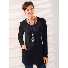 Classic Basics Damen Longshirt "Longshirt", schwarz, Gr. 38, unifarben, 100% Baumwolle, Shirts