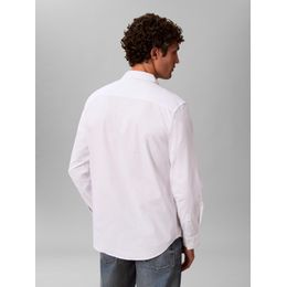 Herren Langarmhemdbrilliant wei&szlig;, Gr. XXL, Calvin Klein Jeans, unifarben, Web, Obermaterial: 98% Baumwolle, 2% Elasthan, Hemden, Button-Down-Kragen,