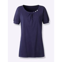 Classic Basics Damen Longshirt "Longshirt", blau, Gr. 48, unifarben, 100% Baumwolle, Shirts