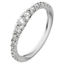 Jobo Damen Diamantring "Ring Wei&szlig;goldring", 58, SI = kleine Einschl&uuml;sse, Diamanten Wei&szlig;gold 585wei&szlig;gold 585, Diamanten, Wei&szlig;gold 585, Fingerringe,