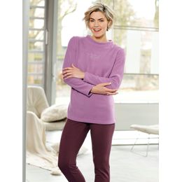 Classic Basics Damen Fleeceshirt "Fleece-Shirt", lila, Gr. 40, unifarben, 100% Polyester, Shirts