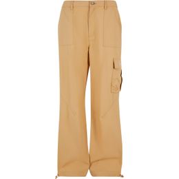 Karl Kani Damen Cargohose "Karl Kani Damen Small Signature Washed Cargo Pants"sand, Gr. XL, unifarben, 100% Baumwolle, Hosen
