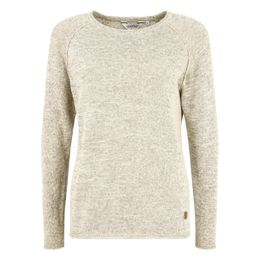 oxmo M&auml;dchen Strickfleece-Pullover "Strickpullover OXDaniela", wei&szlig;, Gr. XS, Obermaterial: 50% Baumwolle CO. 50% Polyacryl PAN., Pullover
