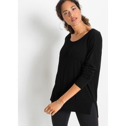 bonprix Damen Strickpullover, schwarz, Gr. 40, Obermaterial: 80% Viskose, 20% Polyamid, Pullover, Oversized Strickpullover aus Viskose-Mix