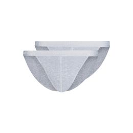 Skiny Herren Slip "Slip 2er Pack", Gr. M, grau, Obermaterial: 100% Baumwolle CO., Unterhosen