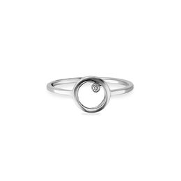 CAI CA&Iuml; Fingerring "925 Sterling Silber rhodiniert Zirkonia Kreis", 056 (17,8), Silber 925 (Sterlingsilber), wei&szlig;, Silber 925 (Sterlingsilber),