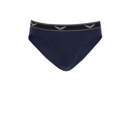 TRIGEMA Herren Slip "TRIGEMA Sportslip im Doppelpack", Gr. XL, blau, 95% Baumwolle, 5% Elastan, Unterhosen