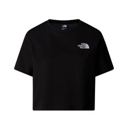 The North Face Damen T-Shirt "W SIMPLE DOME CROPPED SLIM TEE", schwarz, Gr. XXL, unifarben, Jersey, Obermaterial: 60% Baumwolle, 40% Polyester, Shirts