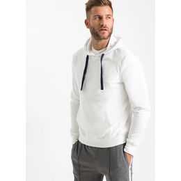 bonprix Damen Hoodie "Hoodie aus reiner Baumwolle", wei&szlig;, Gr. 48, Obermaterial: 100% Baumwolle, Sweatshirts, Hoodie aus reiner Baumwolle