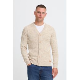 Strickjacke Blend "BHDamon", Herren, Gr. XL, bone weiß, Grobstrick, 70% Baumwolle, 30% Polyester, meliert, normal normal, V-Ausschnitt, Rippstrickbündchen, Strickjacken, Gemütliche Strickjacke mit Knopfleiste