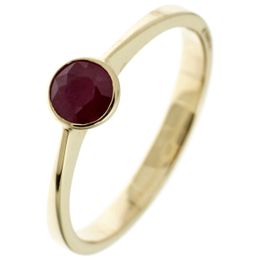 Jobo Damen Goldring "Rubinring", 50, Gelbgold 333gelbgold 333, Gelbgold 333, Fingerringe, 333 Gold mit Rubin