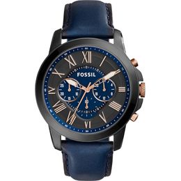 Fossil Chronograph 'GRANT, FS4835' Herren Gr&ouml;&szlig;e One Size navy / rosegold / graphit