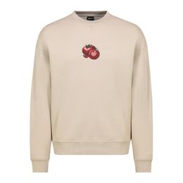 Sublevel Pullover Herren Gr&ouml;&szlig;e XS beige / hellrot / wei&szlig;
