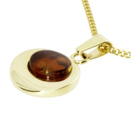 OSTSEE-SCHMUCK Damen Kette mit Anh&auml;nger "OSTSEE-SCHMUCK Kette mit Anh&auml;nger Alina 12 mm", 42cm, Gelbgold 333, L: 42, gold, Gelbgold 333, Halsketten