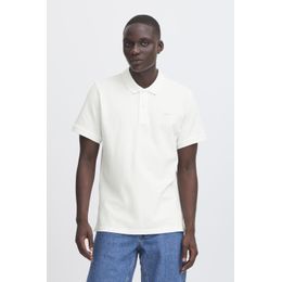 Poloshirt Blend "BHPrilo", Herren, Gr. L, weiß (snow weiß), Web, 100% Baumwolle, unifarben, normal normal, hoch geschlossener Ausschnitt, Rippbündchen, Shirts, Klassisches Poloshirt mit Stickerei