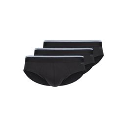 Skiny Herren Slip "Slip Brasil-Slips Cotton Multipack 3er Pack", Gr. M, schwarz, Obermaterial: 95% Baumwolle CO. 5% Elasthan EL., Unterhosen