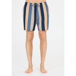 CRUZ Herren Badeshorts "Pieter", grau, Gr. 5XL, gestreift, Elasthan, Polyester, Badehosen, aus leichtem und atmungsaktivem Material