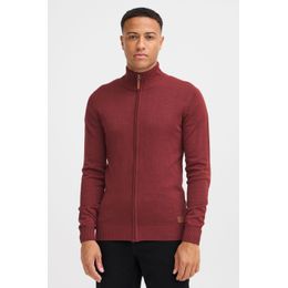 Blend Herren Strickjacke "BHNorman", rot, Gr. XXXL, unifarben, Feinstrick, 50% Baumwolle, 50% Polyacryl, Strickjacken, Bequeme Feinstrick-Jacke mit