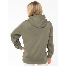 Zwillingsherz Damen Hoodie ""Dog Life""khaki, Gr. S, Sweatware, Obermaterial: 80% Polyester, 20% Baumwolle, Sweatshirts, Mini-Me,mit gestickten
