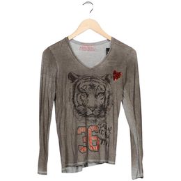 FROG BOX Frogbox Langarmshirt Damen Gr&ouml;&szlig;e S Second Hand grau