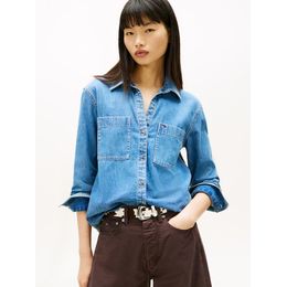 Tommy Jeans Bluse Damen Gr&ouml;&szlig;e XL blue denim