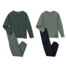 Tchibo - 2 Kinder-Pyjamas - Jungen - Gr. 122/128 - dunkelblau