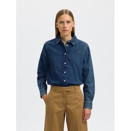 Selected Bluse 'SLFBEA NOA' Damen Gr&ouml;&szlig;e XS blue denim