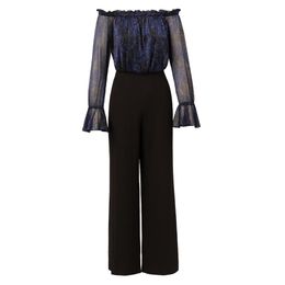 Adrianna Papell Jumpsuit 'Crinkle Crepe Jumpsuit' female Blue size 46