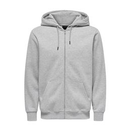 Only & Sons Only & Sons Zip-Up Hoodie 'Ceres' male Grey size S
