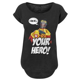F4NT4STIC Shirt 'Disney Die Muppets Gonzo I Can Be Your Hero' female Black size XS