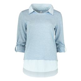 Haily's Hailys Pullover 'Linda' Damen Gr&ouml;&szlig;e S rauchblau / wei&szlig;