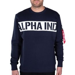 Alpha Industries Sweatshirt 'Stripe' male Blue size L