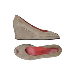 PAS DE ROUGE Pumps Damen Gr&ouml;&szlig;e 39.5 Second Hand beige