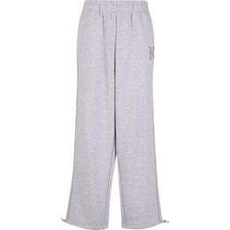 Karl Kani Damen Jogginghose "Karl Kani KK Os Sidestripe Sweatpants"grau, Gr. XL, 70% Baumwolle, 30% Polyester, Hosen