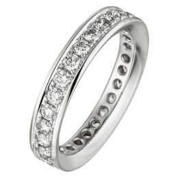 Jobo Damen Diamantring "Memory Ring Wei&szlig;goldring", 58, SI = kleine Einschl&uuml;sse, Diamanten Wei&szlig;gold 585wei&szlig;gold 585, Diamanten, Wei&szlig;gold 585,