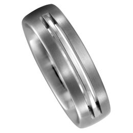 Jobo Herren Partnerring "Ring Titanring Herrenring", 54, Titantitanfarben, Titan, Fingerringe, Titan matt