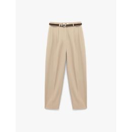 KOTON Pleat-Front Pants female Brown size 46