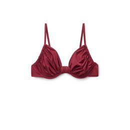 CALZEDONIA Bikini Top 'Shiny Satin' female Red size 85B/80C/75D