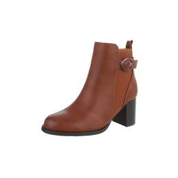 Ital-Design Stiefelette Damen Gr&ouml;&szlig;e 41 camel Winterschuhe